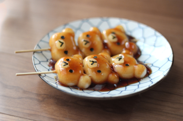How to make Rilakkuma Mitarashi Dango | Yukitchen