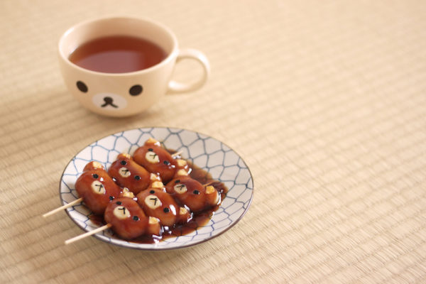 How to make Rilakkuma Mitarashi Dango | Yukitchen