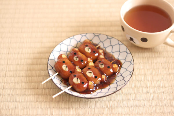 How to make Rilakkuma Mitarashi Dango | Yukitchen